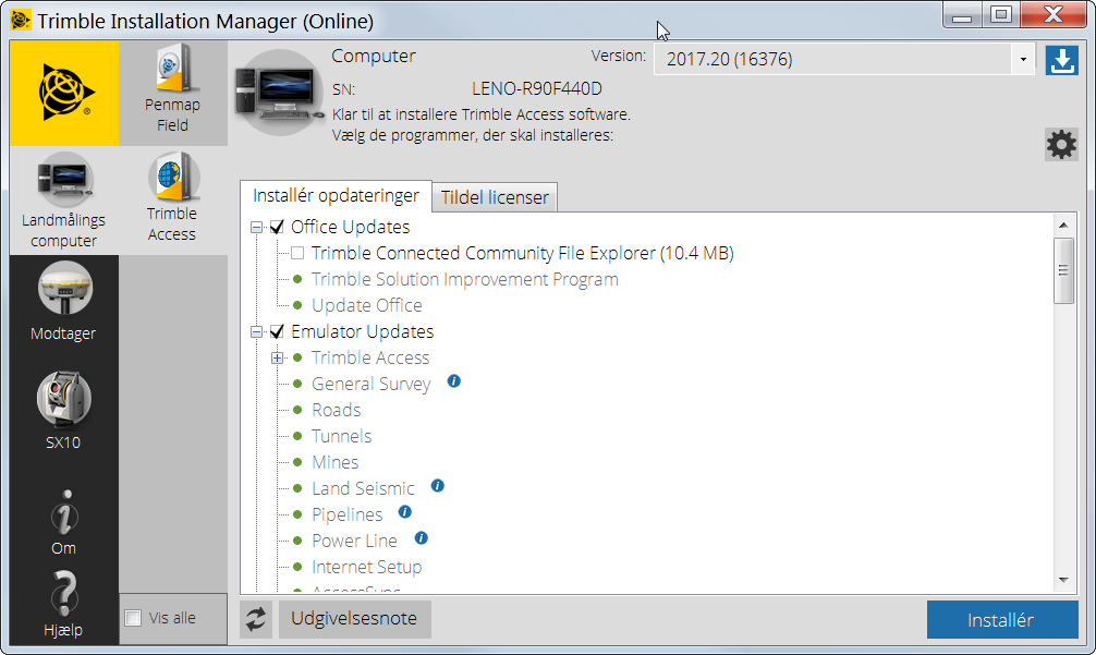 Trimble Installation Manager (TIM)